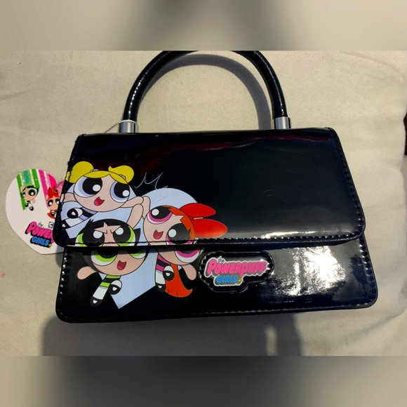 Cartoon Network | Bags | The Powerpuff Girls Crossbody Glossy Black ...